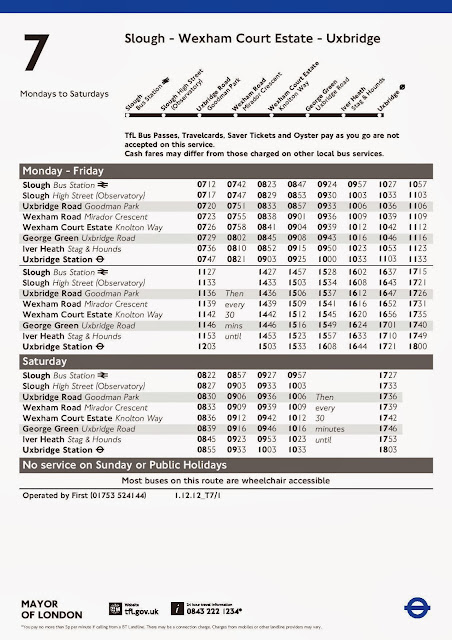 State Bus Routes,Fare ,Schedule information online: UK Bus route Slough ...