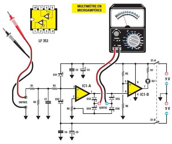 Un voltmètre électronique haute impédance pour multimètre classique - Schémas et Montages : le ...
