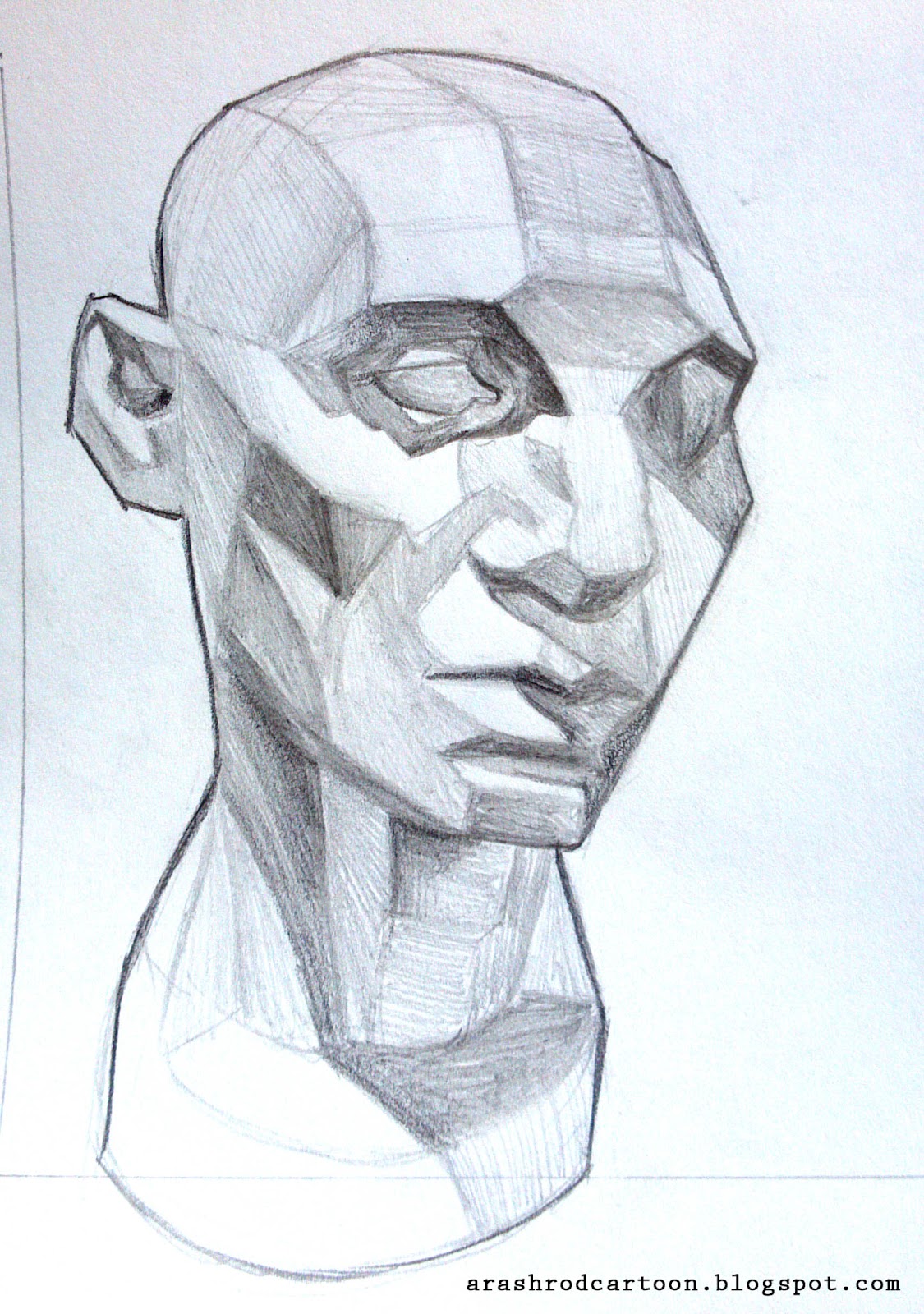 Arash Rod's Art: Value Study on a Face