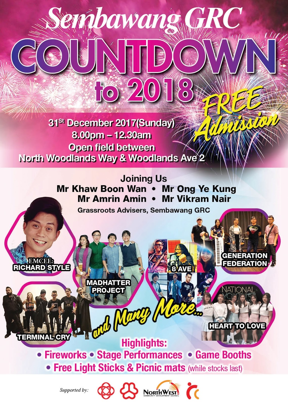 Sembawang GRC Countdown 2018 – Emcee Richard Style