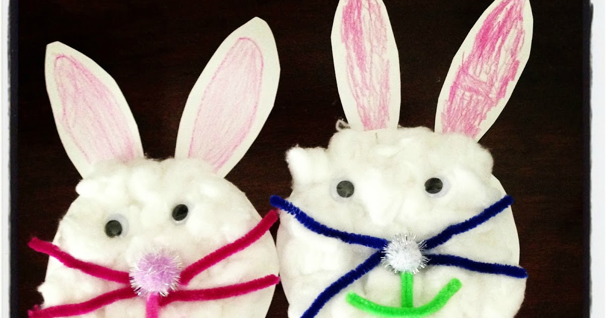 Dollops of Diane: Cute Bunny Craft with Cotton Balls!