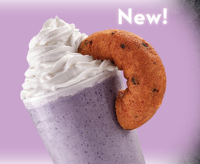 Cold Stone Debuts New Blueberry Donut Shake That Comes Topped with a Donut