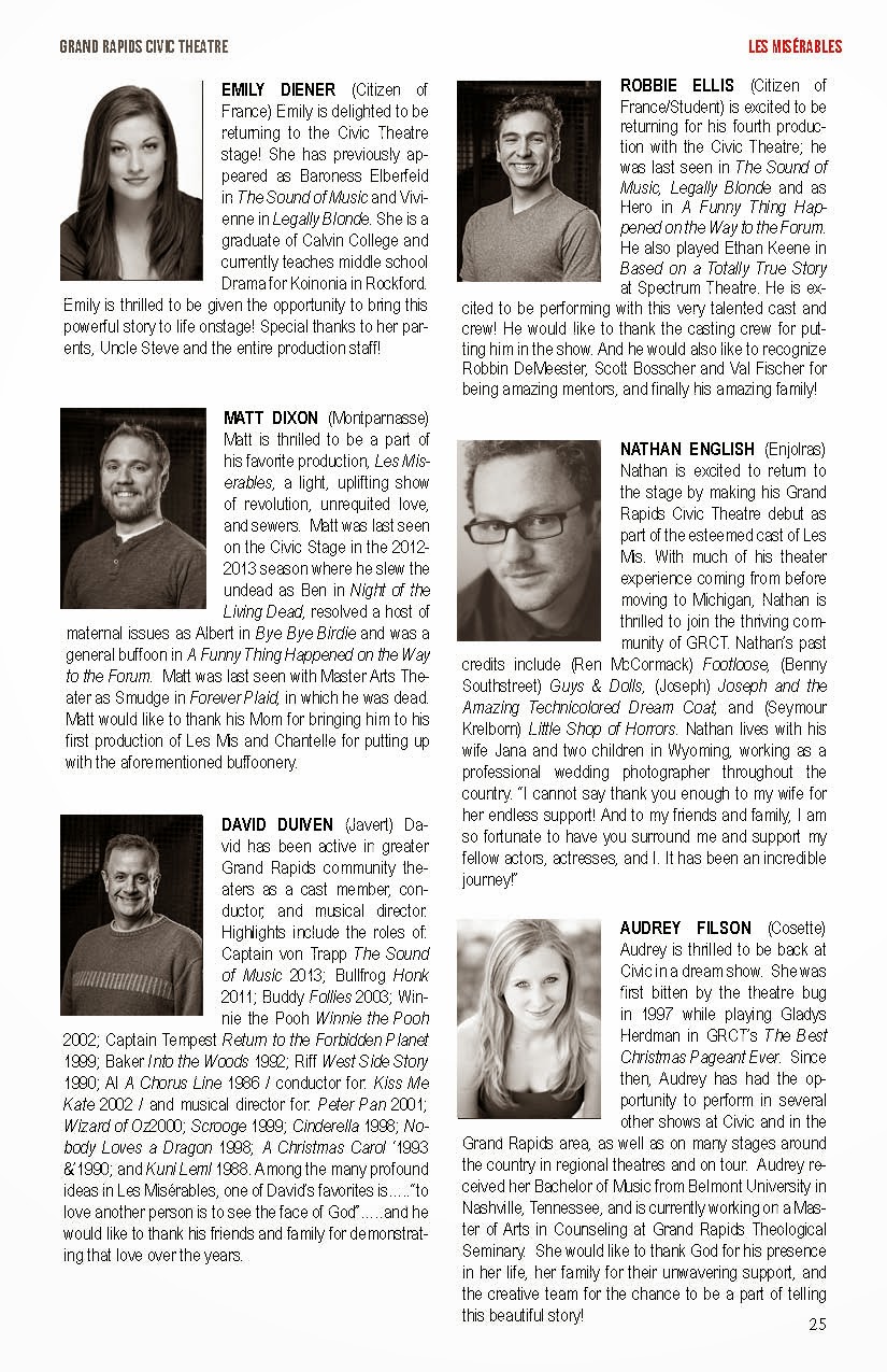 LES MISÉRABLES: Cast Bios