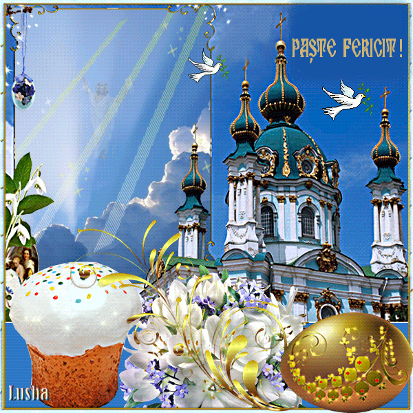 Felicitari de Paste Fericit,Hristos a Inviat, imagini gif