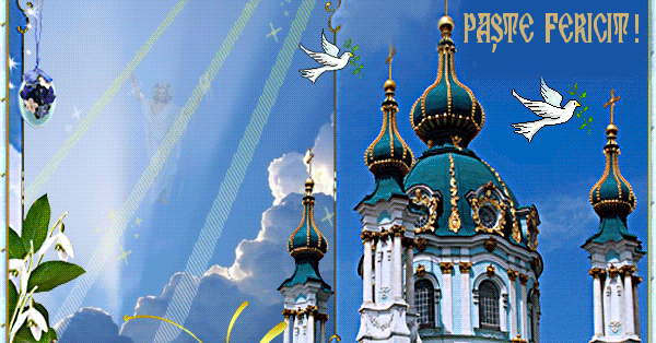 Felicitari de Paste Fericit,Hristos a Inviat, imagini gif