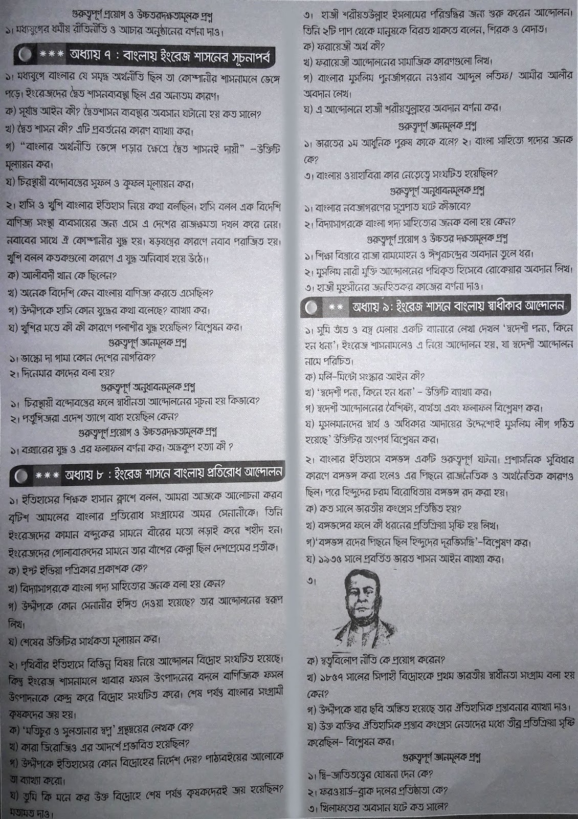 SSC History of Bangladesh and World Civilization 2024 with Question Paper