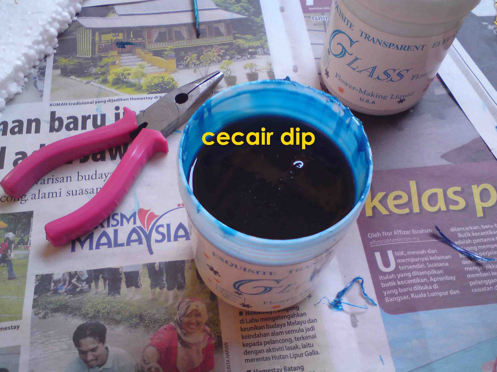 My LiFe As AmYZa: Tutorial : How to make Dip Flower / Bunga Dip
