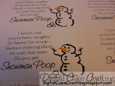 Digital Cake Crafting: Snowman Poop with Free Printable