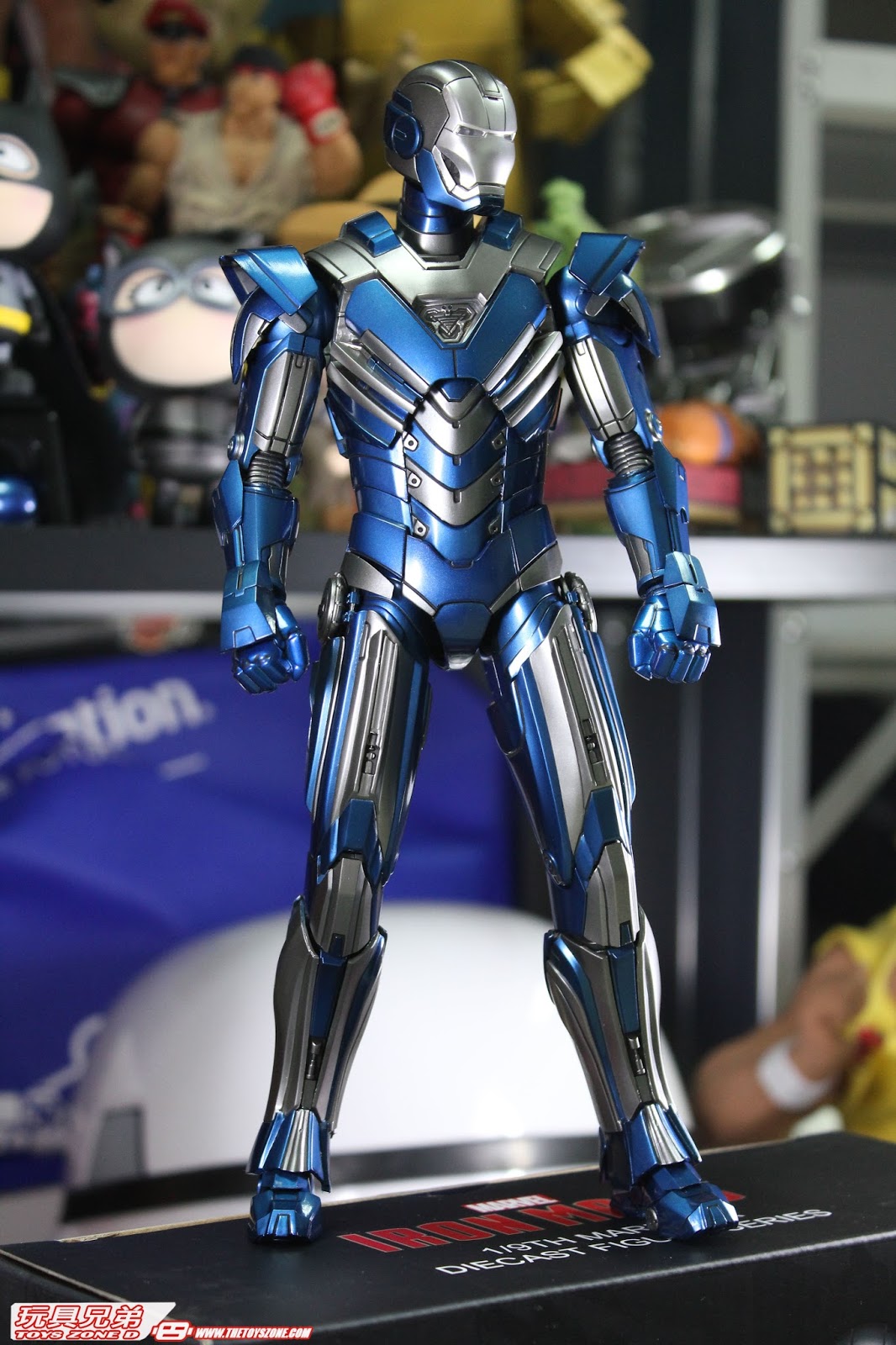 [玩具報告] 銀藍戰甲！King Arts《鐵甲奇俠3》1/9 Iron Man Mark 30 -Blue Steel - Toys ...