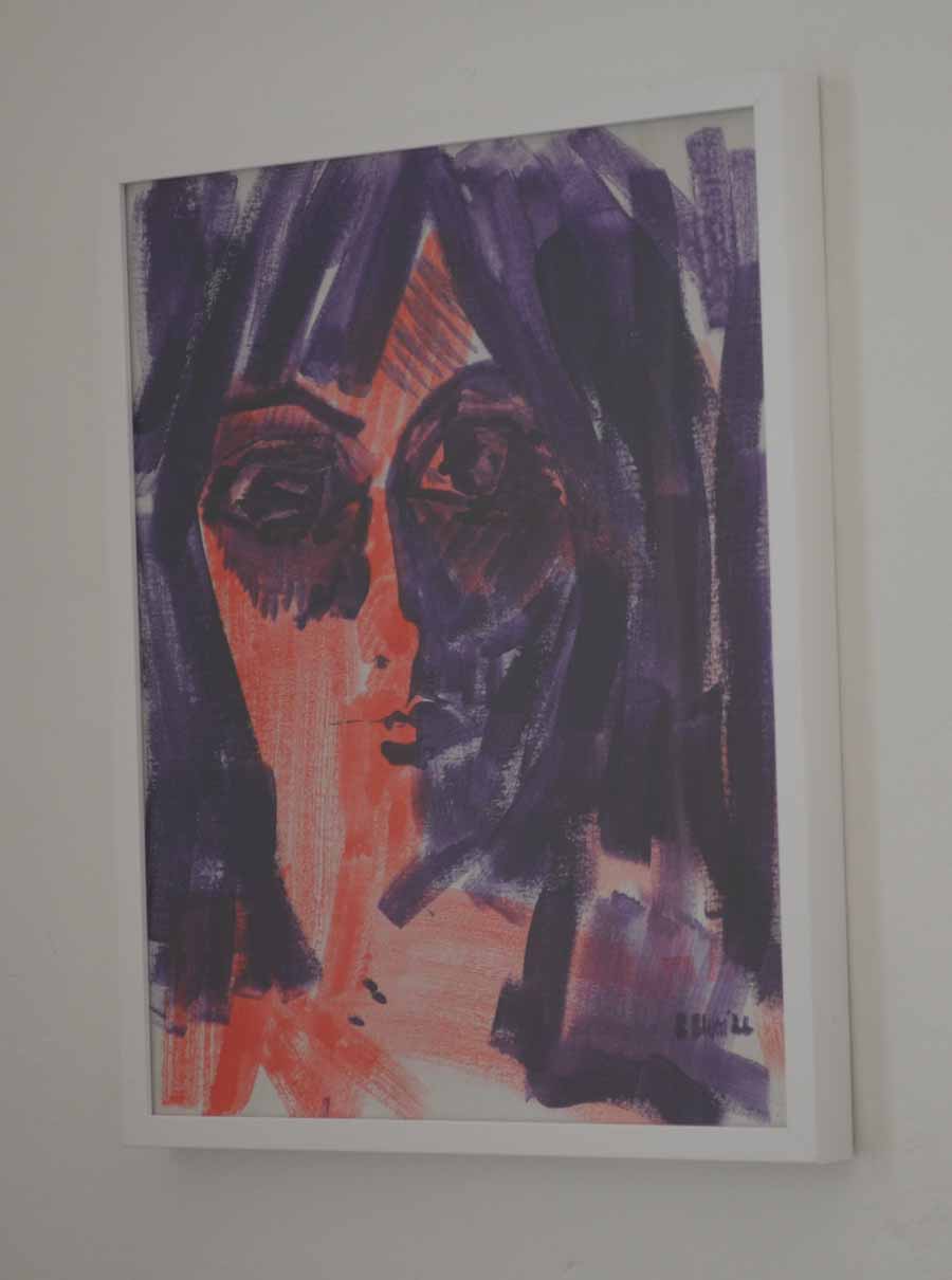 sew sew art: Knitting and my self portrait from 1966