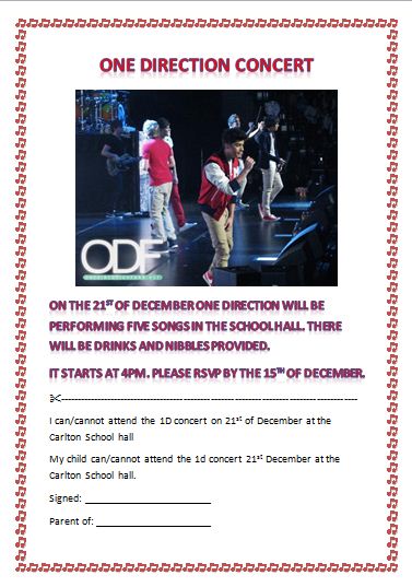 Directioner's Blog : One Direction concert poster