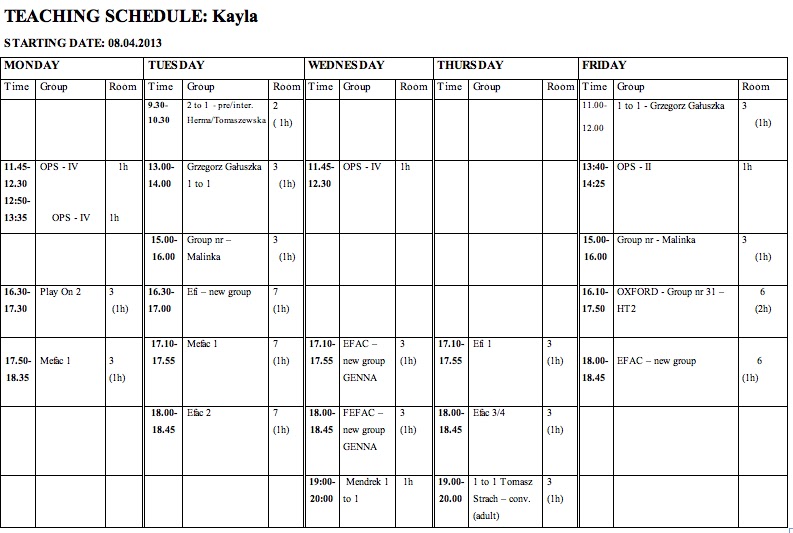 Connect With Kwa Kwa Weekly Schedule