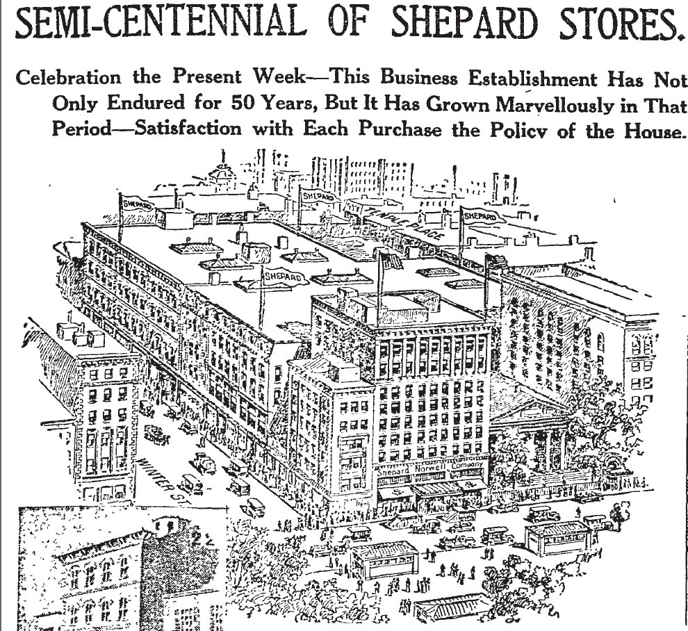 Shopping Days In Retro Boston: The Shepard Stores in Boston...A Retail ...