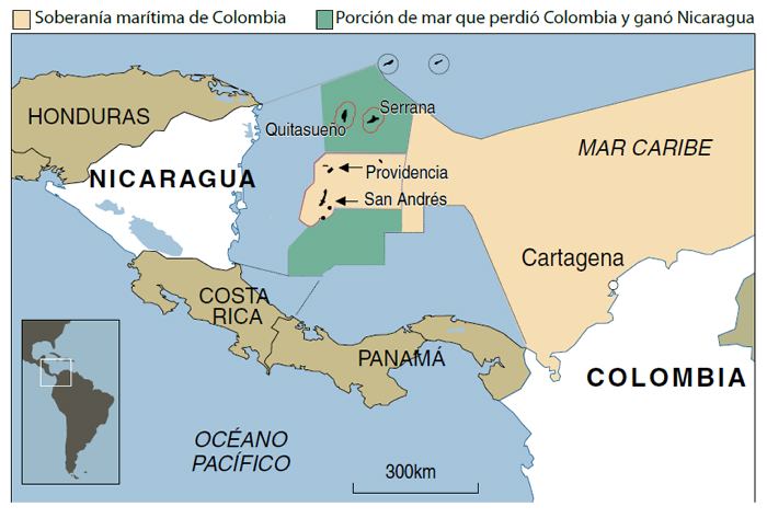 Mapa De Las Fronteras Maritimas De Colombia