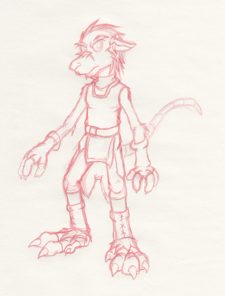 Bahamut's Musings: Sketch and Color - Street Rat