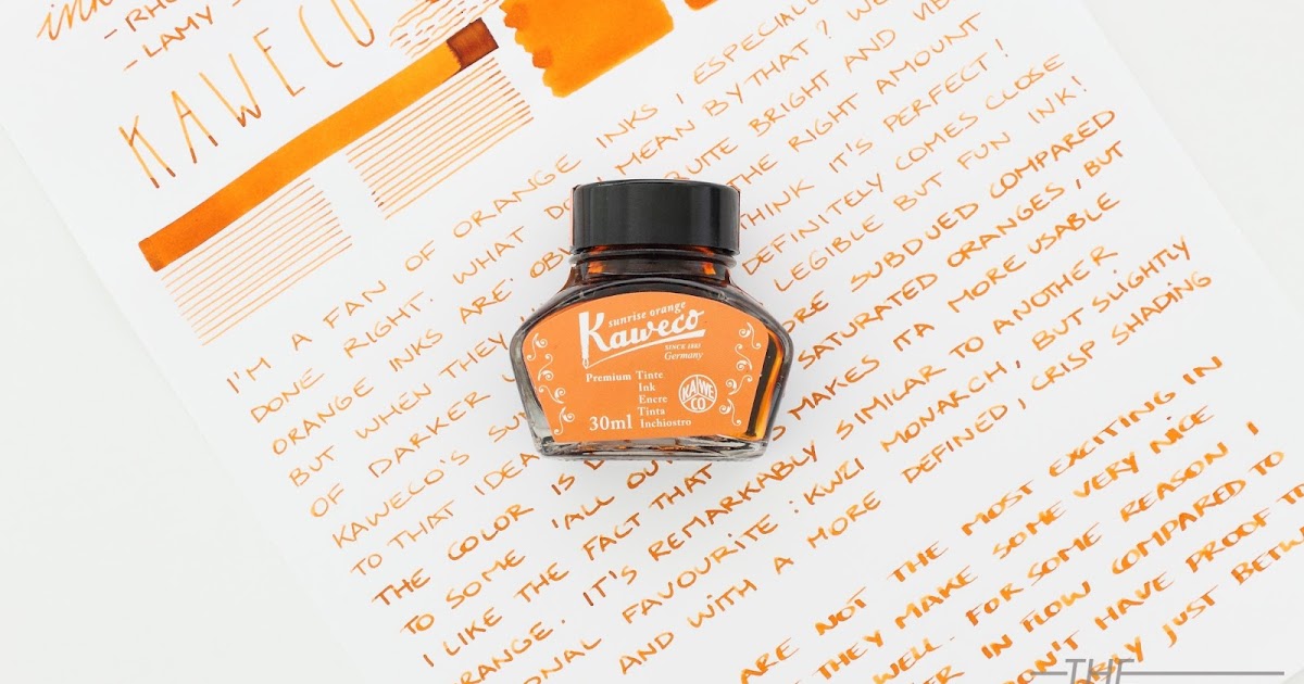INKTASTIC: KAWECO SUNRISE ORANGE INK REVIEW | The Pencilcase Blog ...