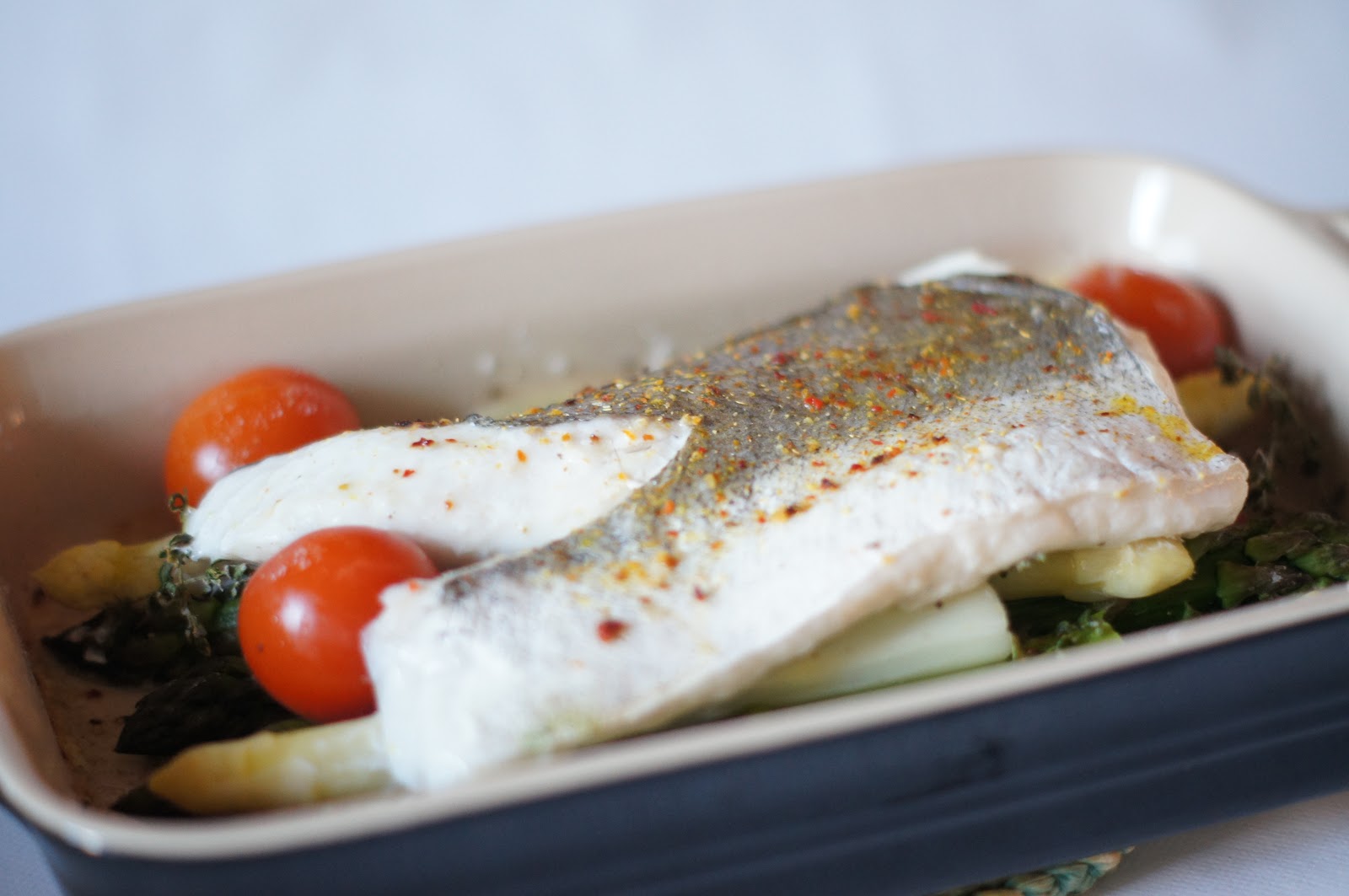 Coco & Co: Friske asparges og kulmule i fad