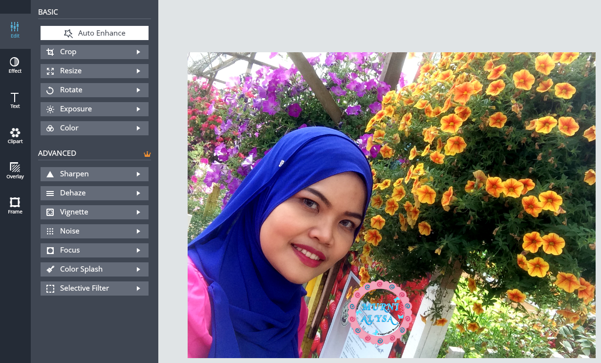 Coretan Murni Alysa : Edit Gambar Online dengan Fotojet.com