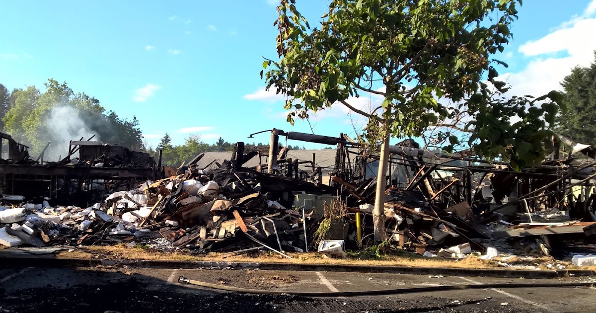 Shoreline Area News: Fircrest fire - charred remains and brown water