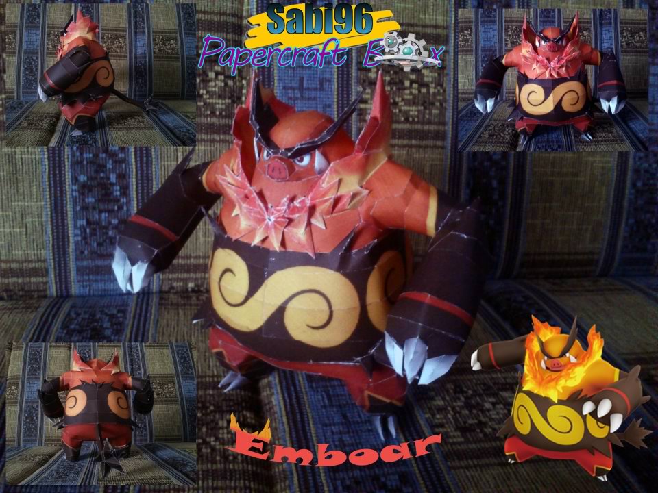 Pokemon Emboar Papercraft | Papercraft Paradise | PaperCrafts | Paper ...