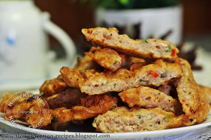 HomeKreation - Kitchen Corner: Cucur Udang Geragau (Fried Shrimp Dumplings)