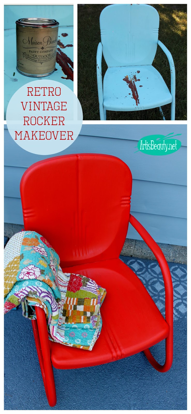 ART IS BEAUTY: Vintage Outdoor RETRO Rocker Makeover.