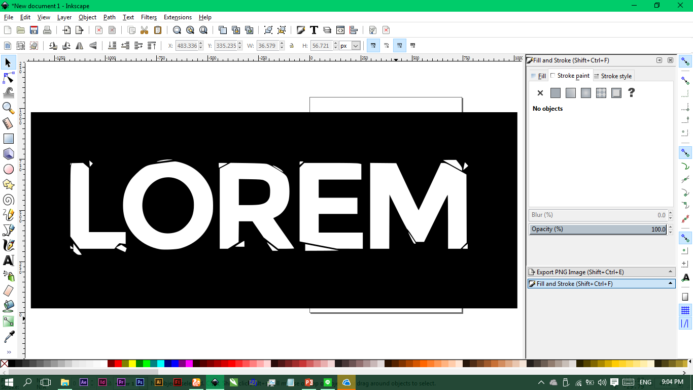 Efek text shatter Menggunakan Inkscape ~ JEDER TUTS