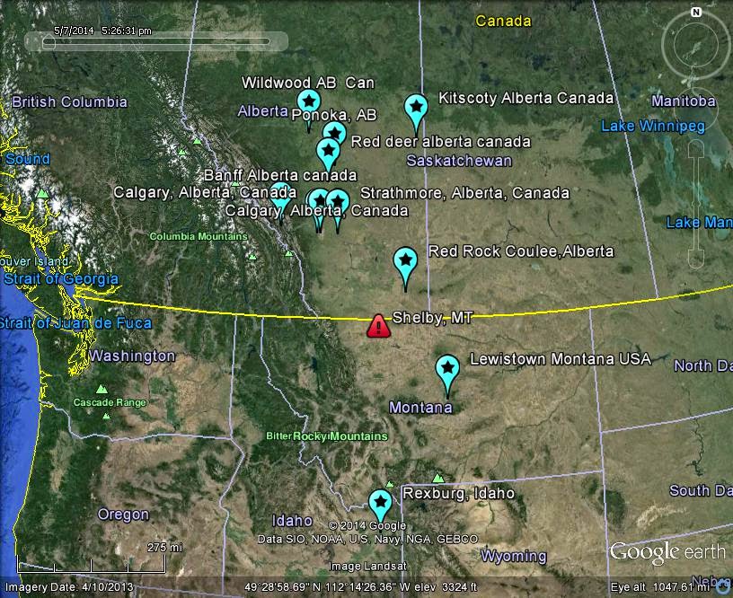 The Latest Worldwide Meteor/Meteorite News: Alberta, Canada / ID MT ...