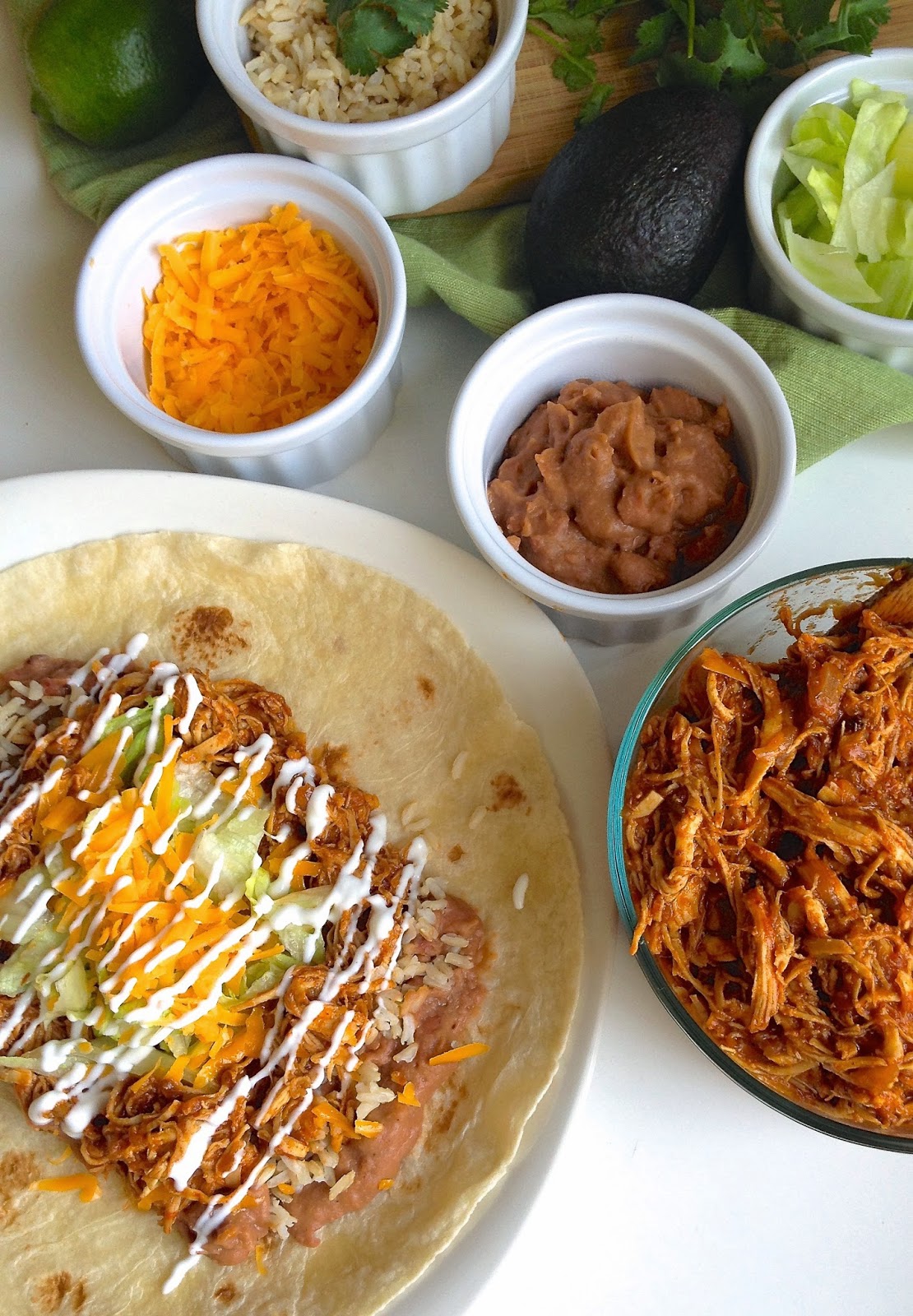 Easy Mexican Shredded Chicken (perfect for burritos, tacos, nachos ...
