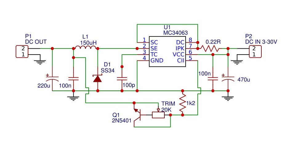 BUCK CONVERTER MC34063 (step down converter)