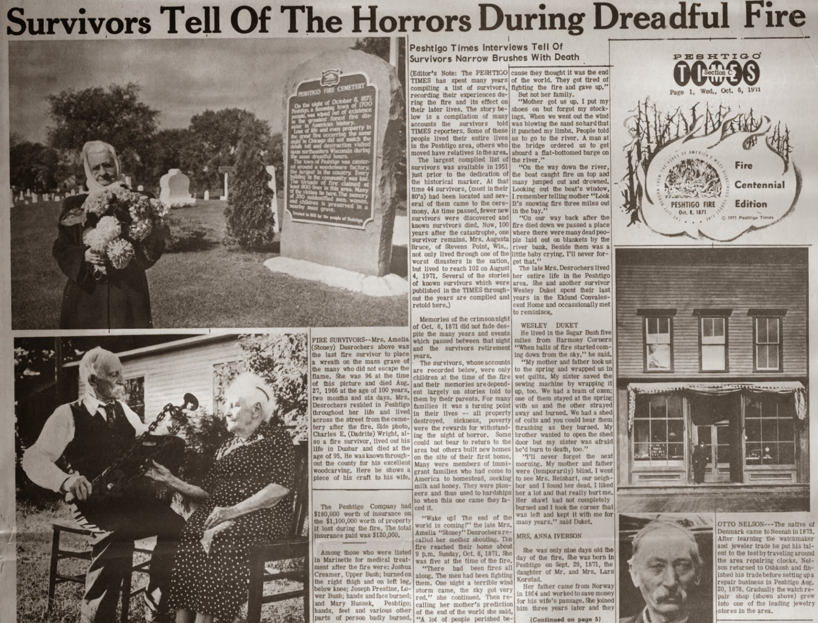 Have You Seen My Roots?: Peshtigo - Recording the Survivors' Tales Have You Seen My Roots?: Peshtigo - Recording the Survivors' Tales