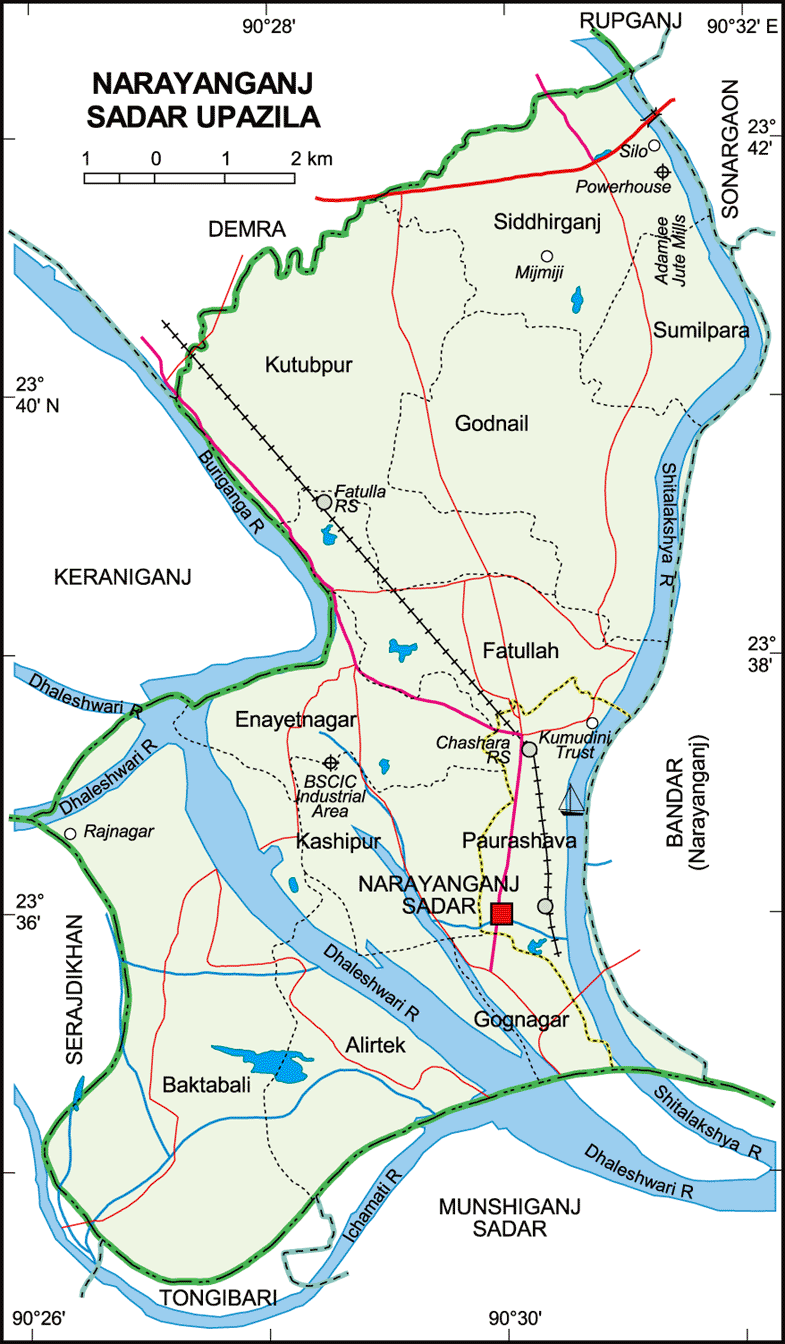 Maps of Bangladesh: Narayanganj Sadar Upazila