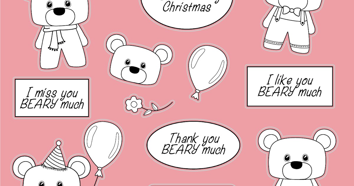 Cute Digital Stamps: Cute Bears Digital Stamps