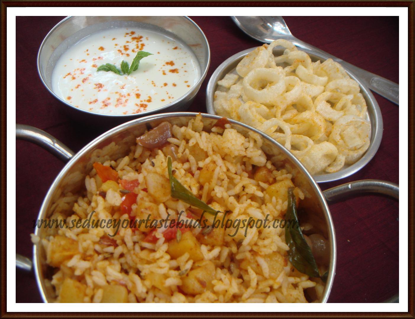 Spicy Potato Fried Rice - Seduce Your Tastebuds...