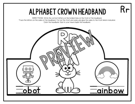 Emily Jane Creates: CROWN HEADBANDS-Alphabet, Blends, Digraphs, Magic e ...