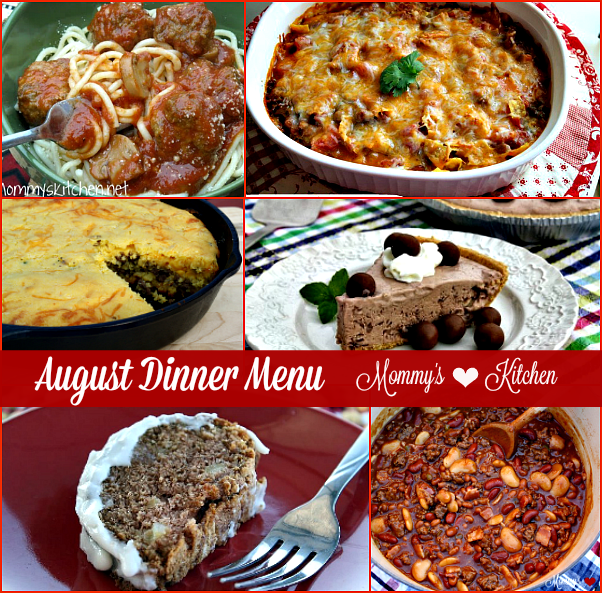 August Menu - Menu Plan Monthly — Mommy's Kitchen