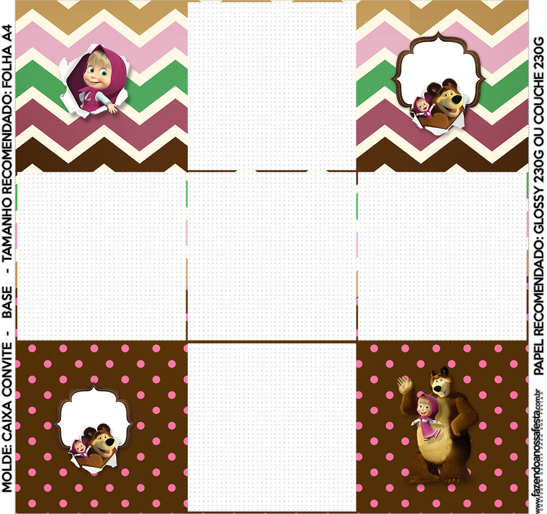 Masha and the Bear Party: Free Printable Boxes. - Oh My Fiesta! in english