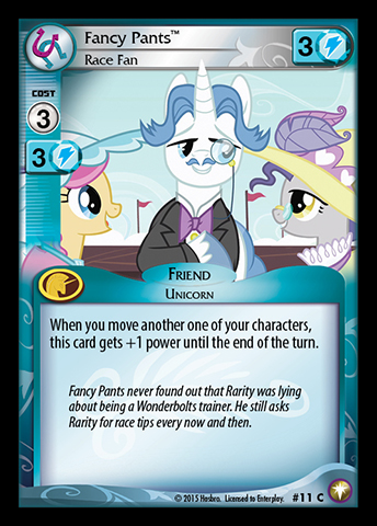 MLP Fancy Pants, Race Fan CCG Cards | MLP Merch