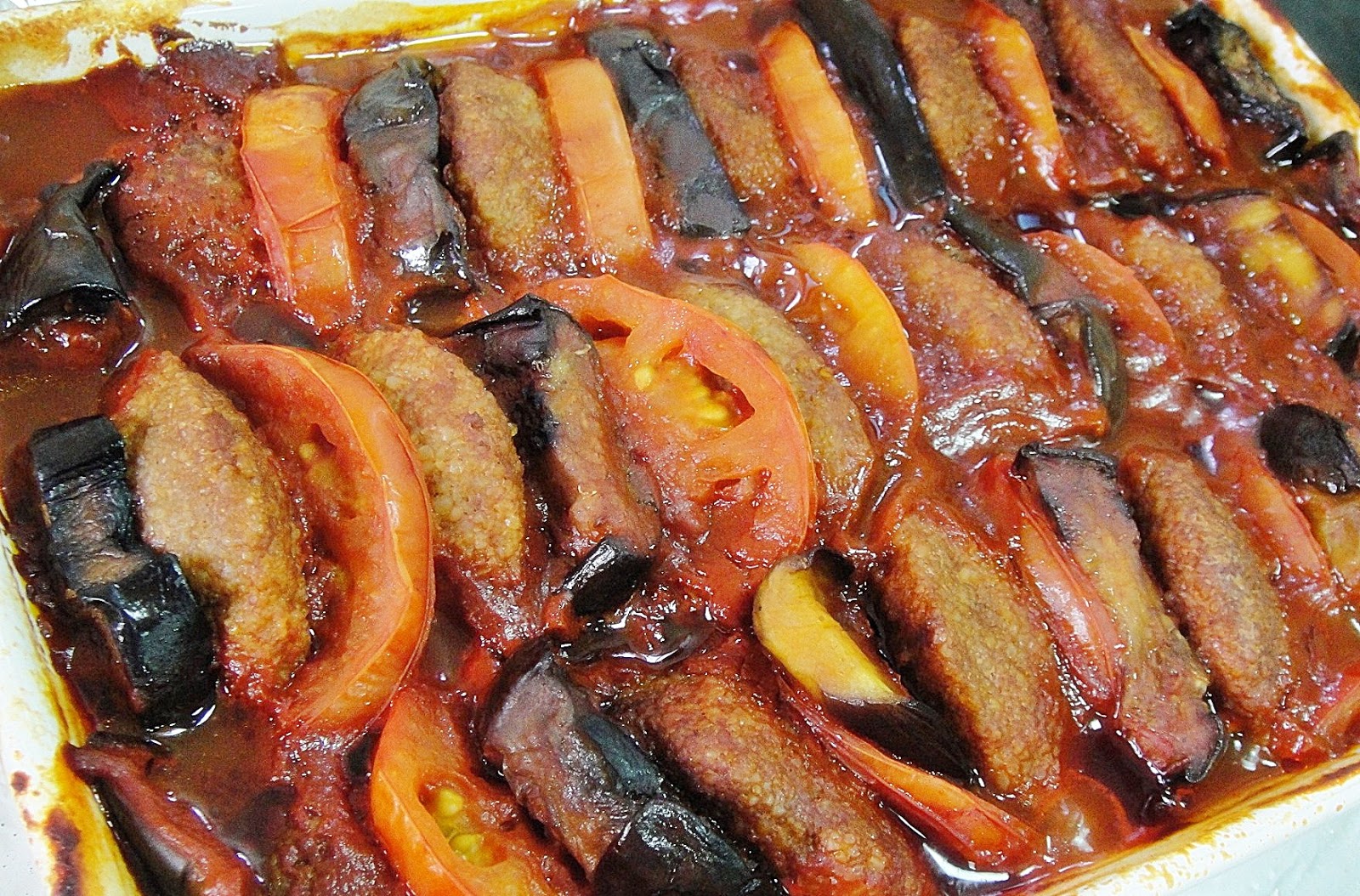 Maryam's Culinary Wonders: 410. Iraqi Aubergine Kubba Tepsi