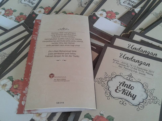 Cetak Undangan Hajatan Harga 800 Rupiah - Percetakan Lamongan Terlengkap