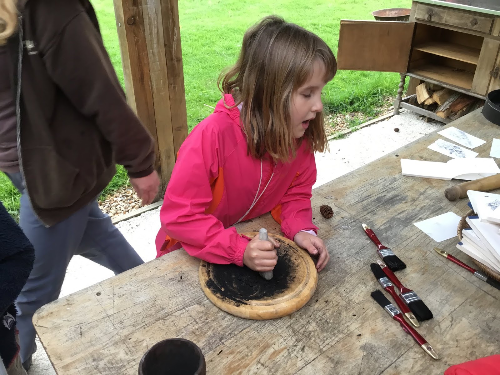 News From Oak and Beech Class: Charcoal printing