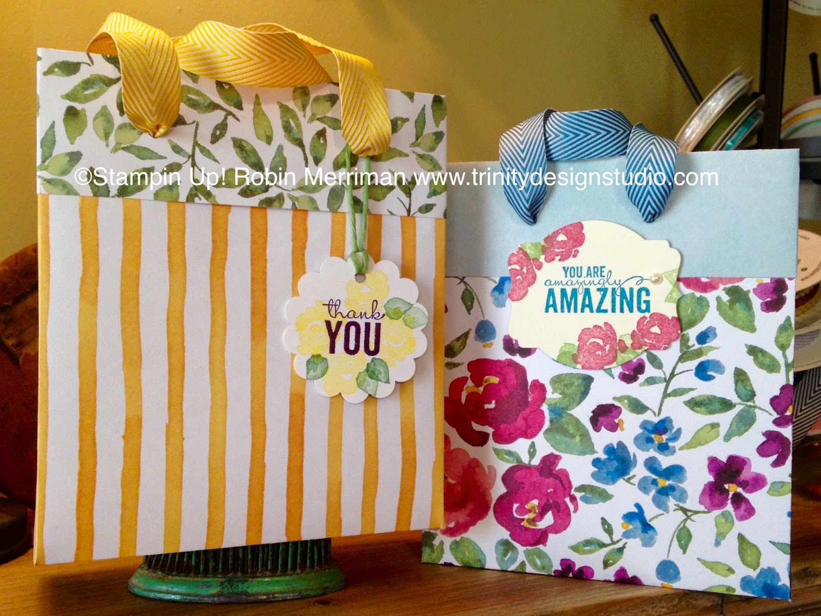 Trinity Designs: Pretty Paper Gift Bag! #paperweek