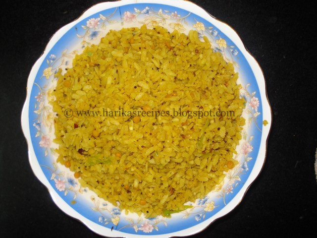 Harika's Recipes: Atukula Pulihora / Poha