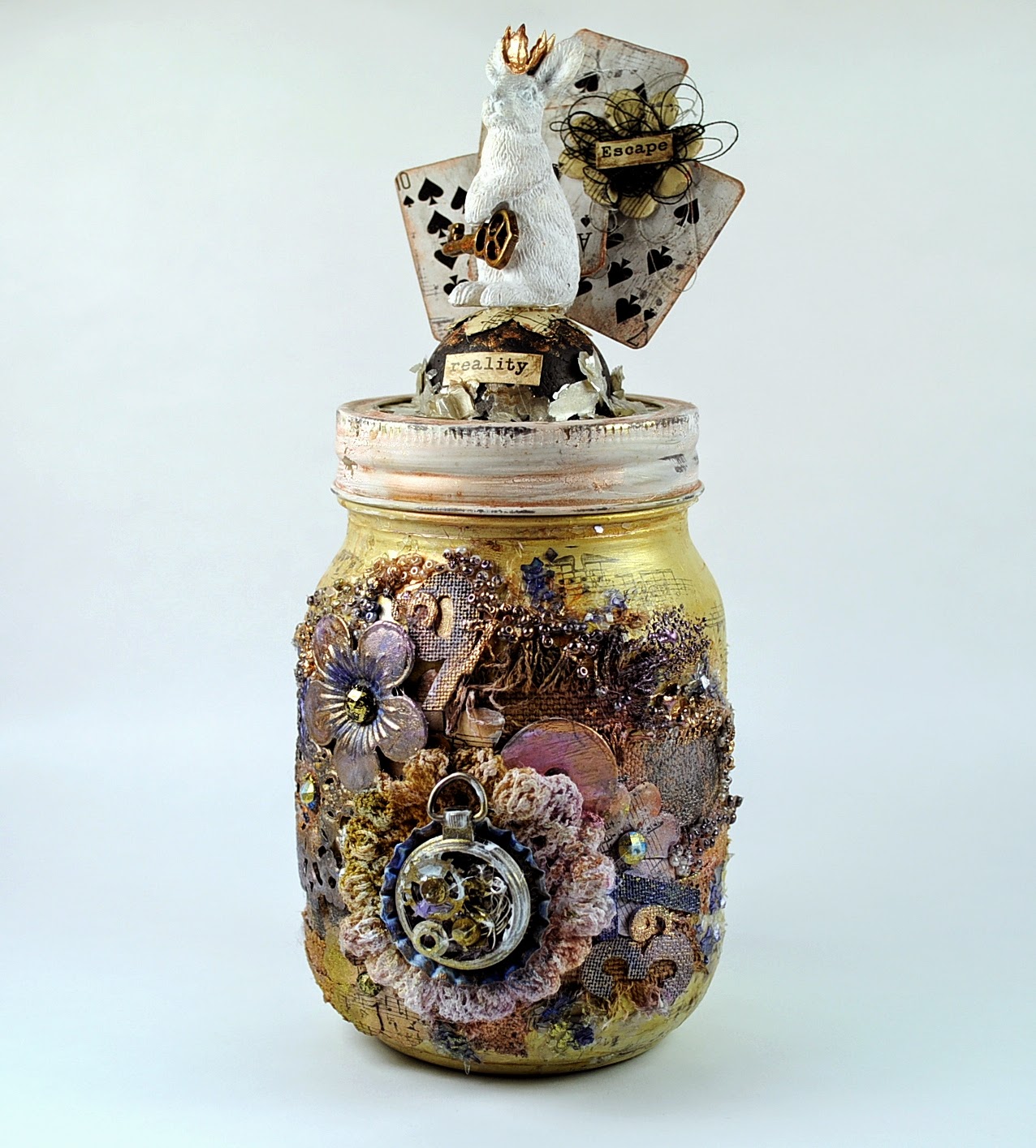 purple peanut's crafty blog: Altered Mason Jar Prima-Style!