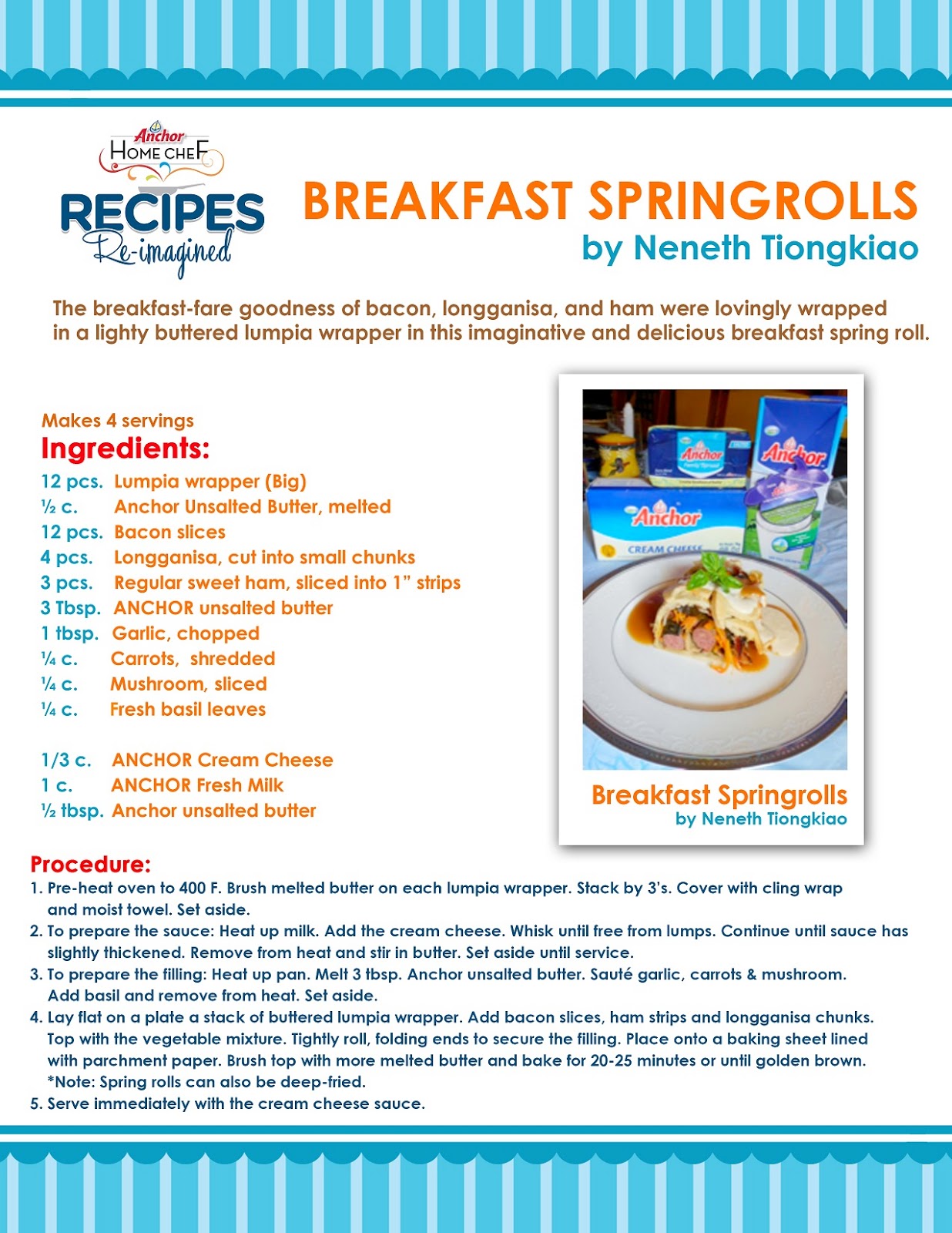 My Mom-Friday: Winning Recipes Re-imagined by Anchor Home Chefs