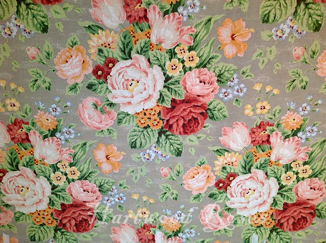 Cabbage Roses Fabric
