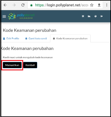 GANTI SECURITY CODE ~ POLLYWOOD DGLORY INDONESIA