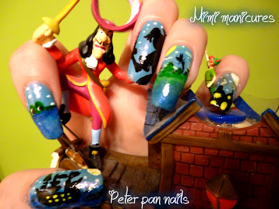 my adventures in nail polish: Disney peter pan nails