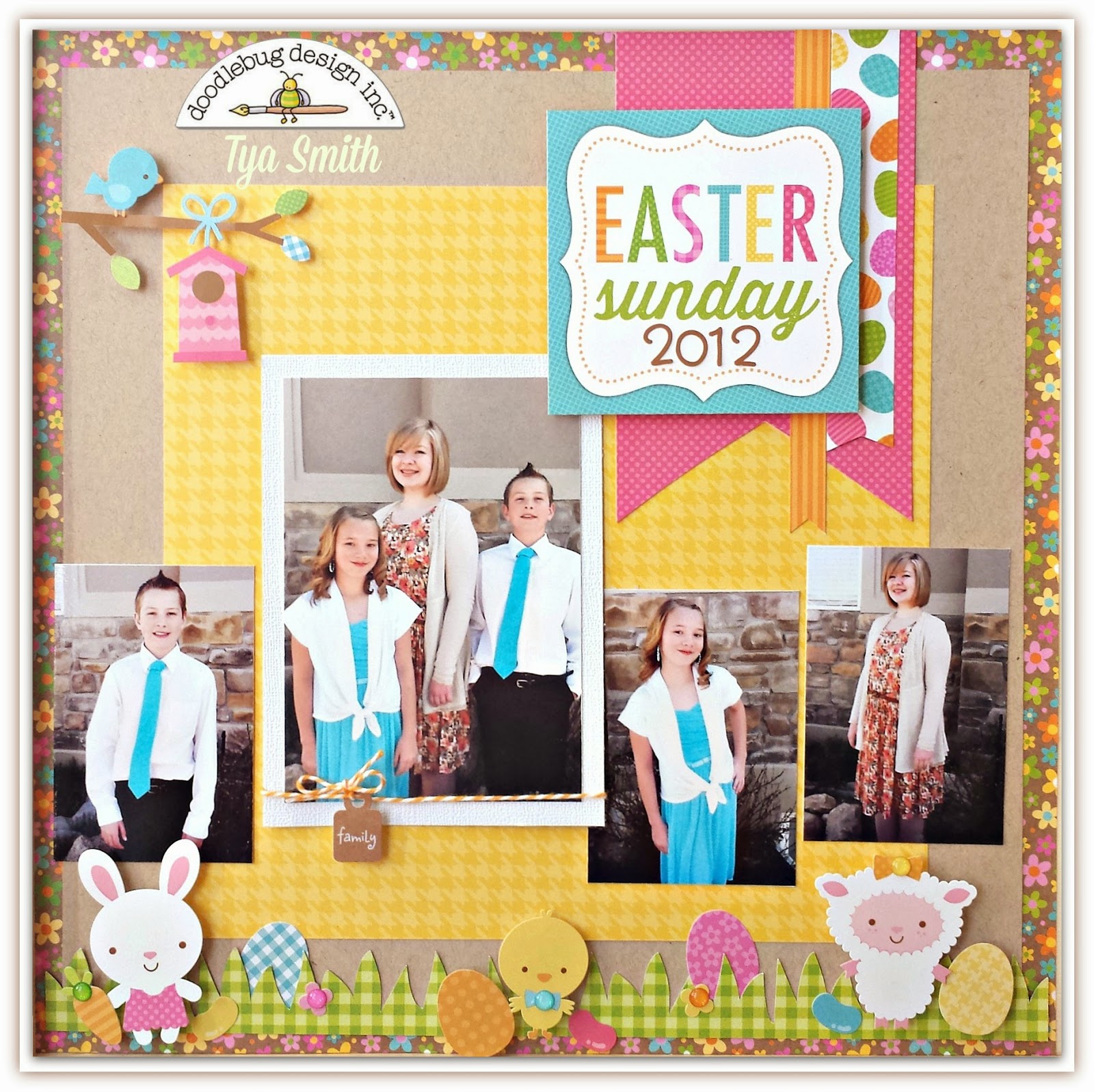 Doodlebug Design Inc Blog: Easter Sunday Layout by Tya Smith