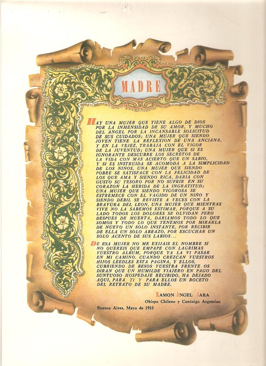 Evarista Voz Letra Pasión.: "MADRE" Un Escrito de Ramon Angel Jara